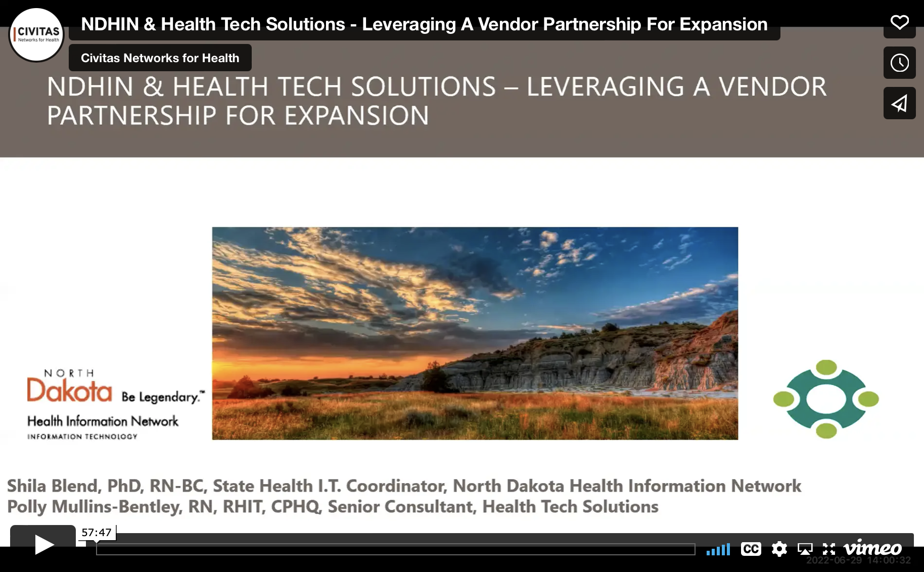 Member Webinar with HealthTech Solutions and North Dakota Health ...